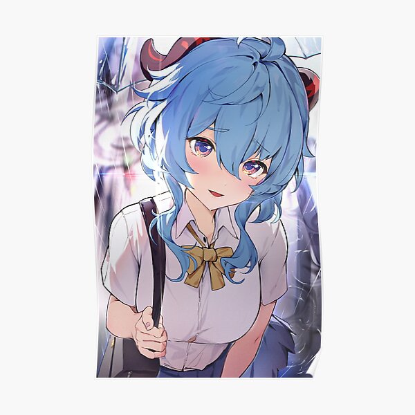 Póster «Uniforme escolar Ganyu Genshin Impact» de genshinwaifus | Redbubble