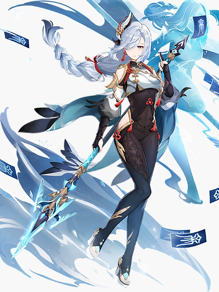 "Shenhe Genshin Impact " Sticker for Sale by HipEiDraven | Redbubble