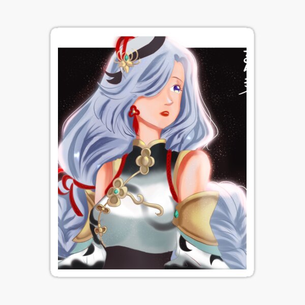 "Shenhe Genshin impact Graphic " Sticker by HipEiDraven | Redbubble