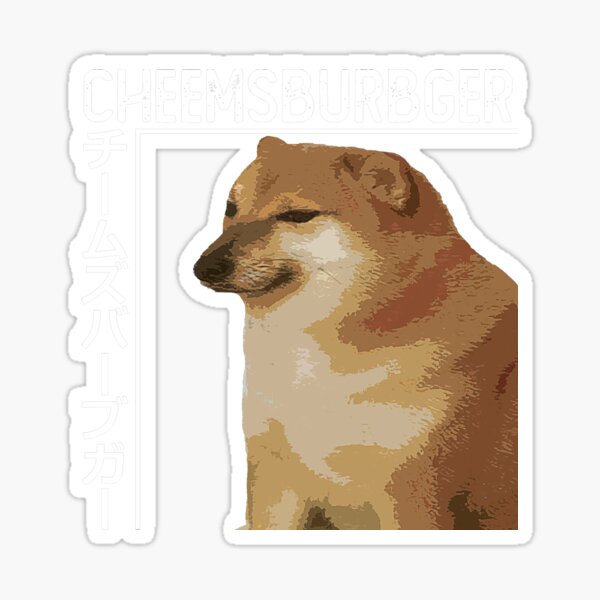 "Tazas Cheems Meme" Sticker by andrahortyanan | Redbubble