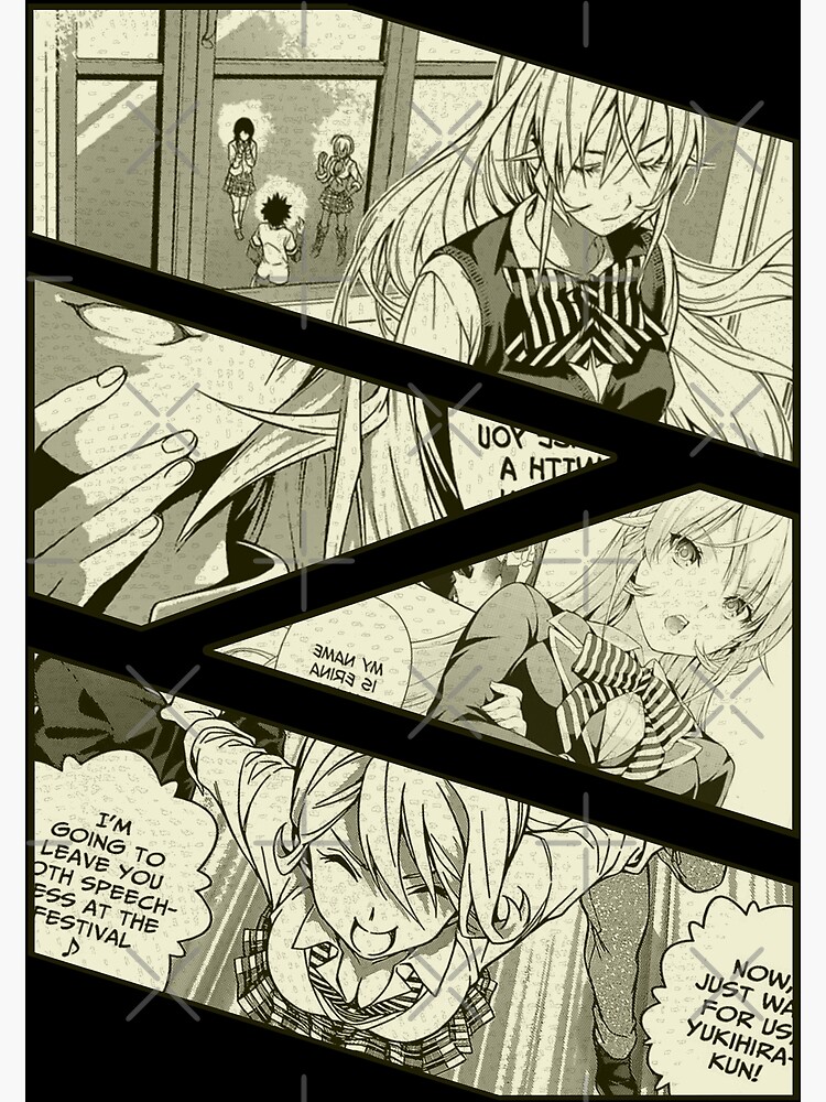 Erina Nakiri Food Wars Shokugeki No Soma Manga Panel Design Art Print By Animedesignshop