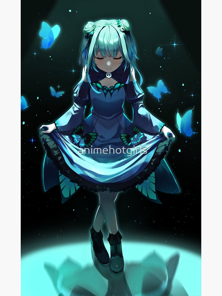 "Welcome Uruha Rushia Hololive" Sticker by animehotgirls | Redbubble