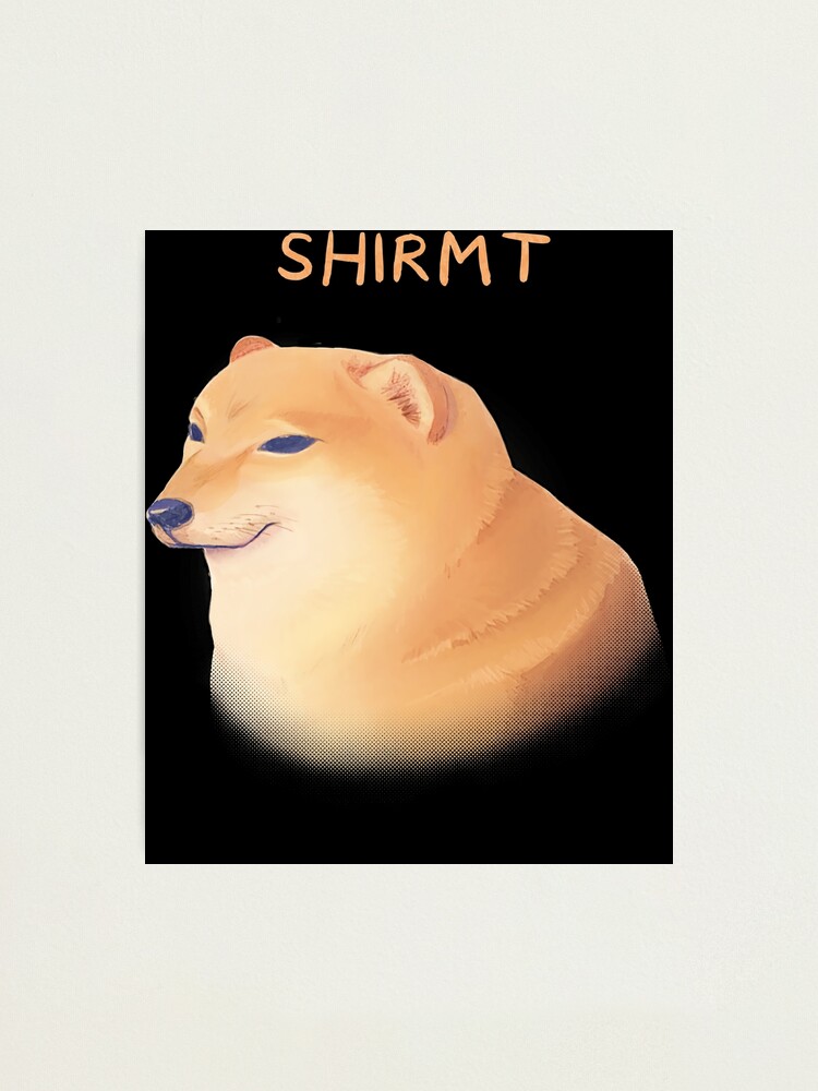 Lámina fotográfica «Tazas Cheems Meme» de andrahortyanan | Redbubble