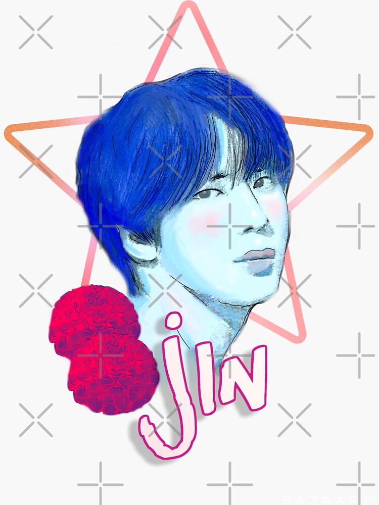 "Jin BTS" Sticker for Sale by fenixinlove | Redbubble