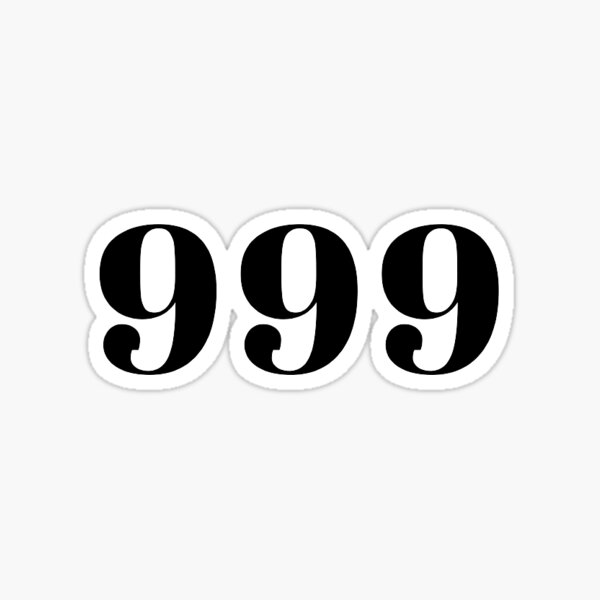 "999" Sticker by Rena1ssanceMan | Redbubble