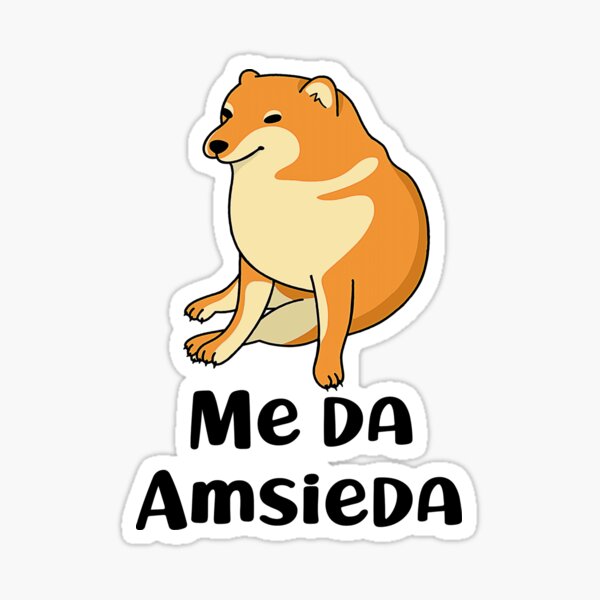 Sticker « Tazas Cheems Meme », par andrahortyanan | Redbubble