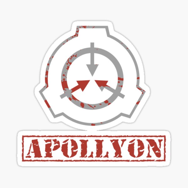 "Apollyon SCP Bloody Logo Containment Breach Classic T-Shirt" Sticker ...