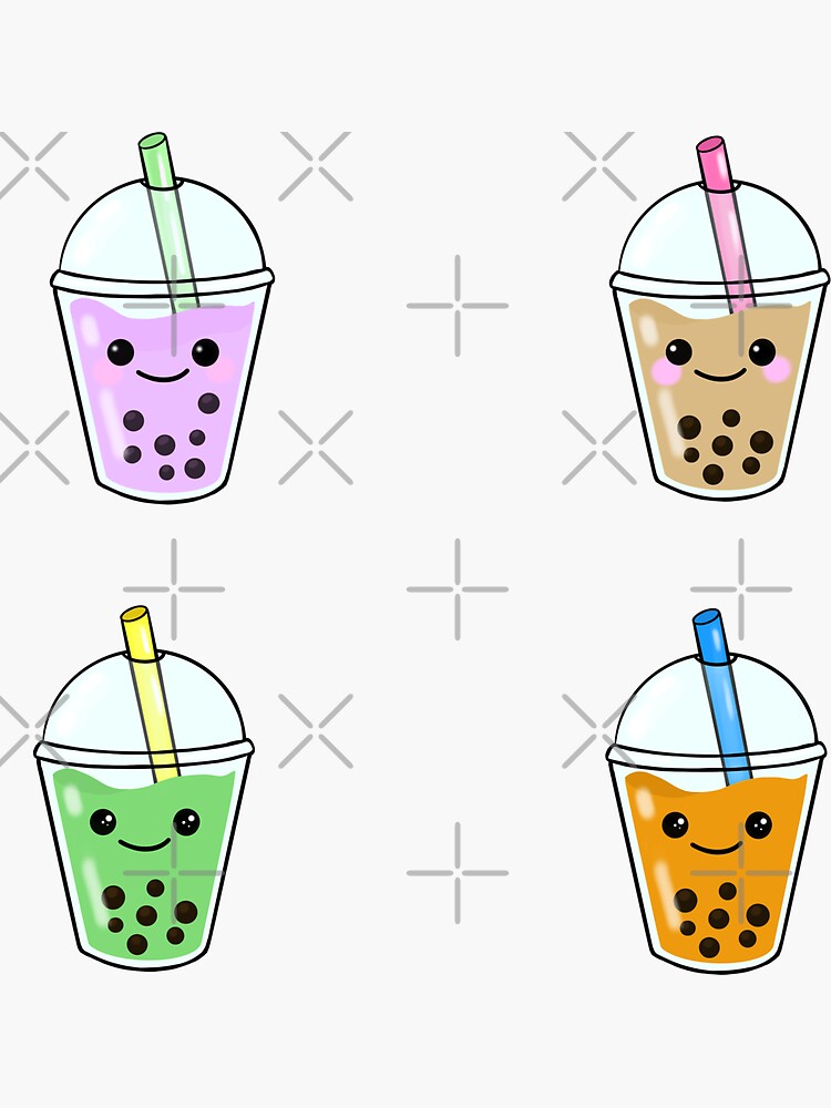 "Kawaii Boba Sticker Pack" Sticker by artbytoshiandco | Redbubble