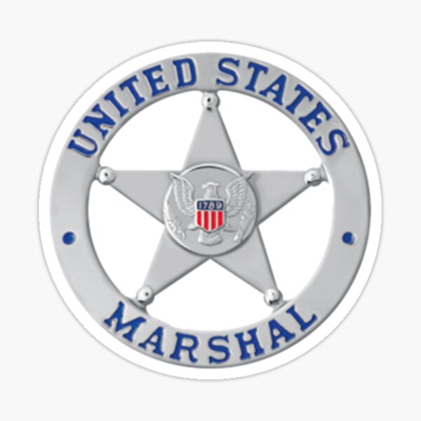 "US UNITED STATES MARSHAL BADGE USMS Classic T-Shirt" Sticker for Sale ...
