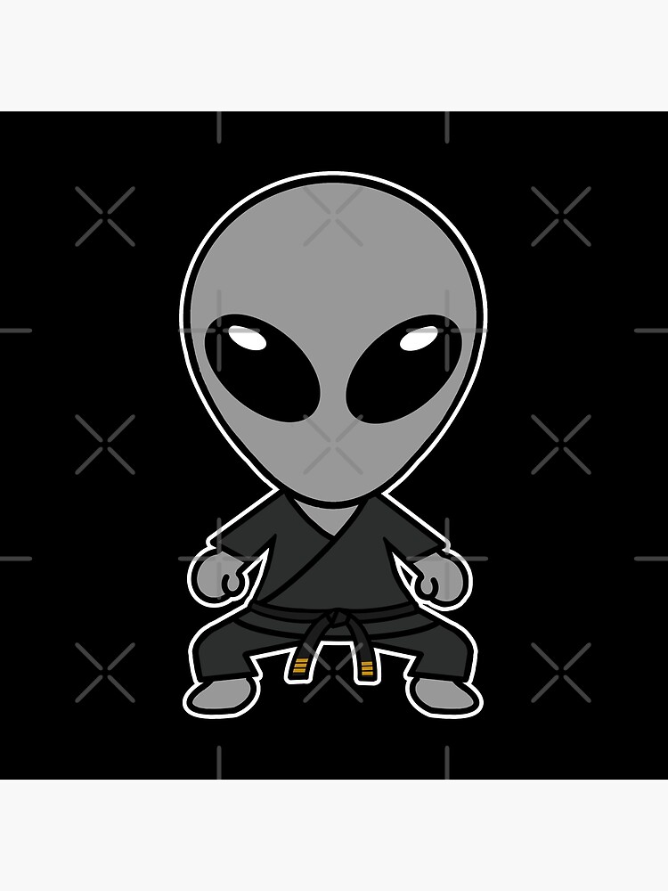 "Space Alien Practicing Karate - Dark Gi" Poster for Sale by ...