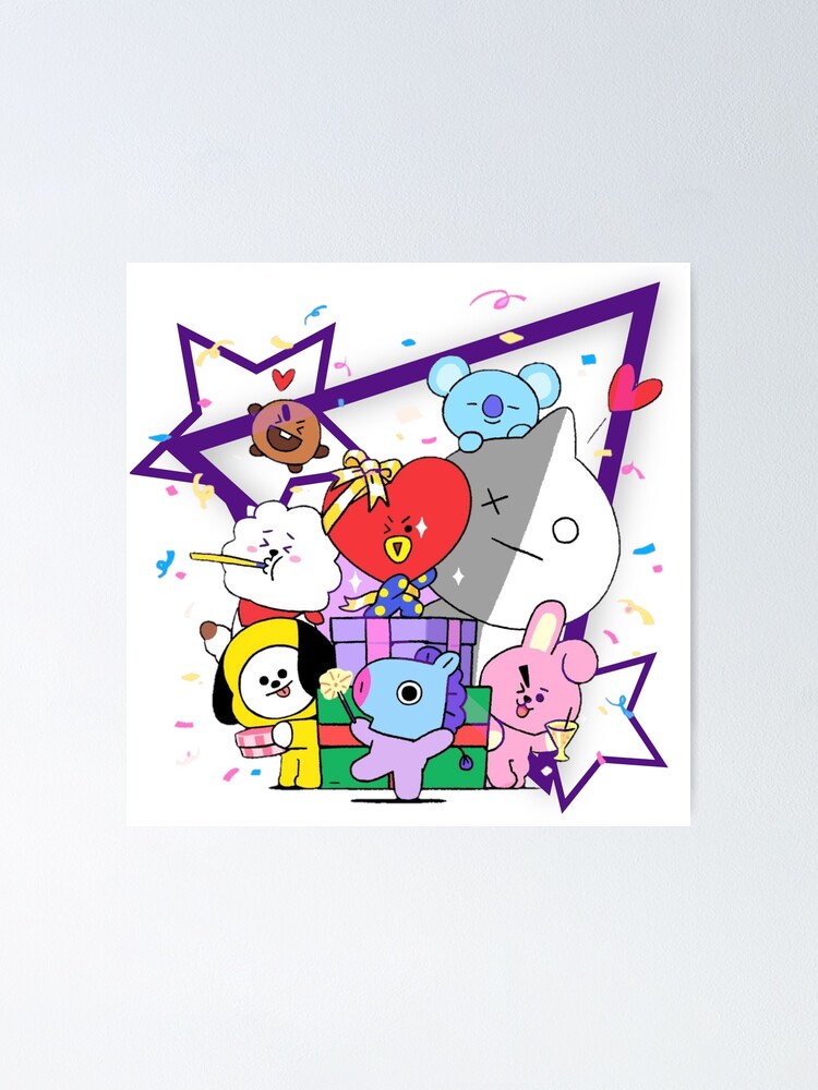 "BT21 " Poster for Sale by kokkystore | Redbubble