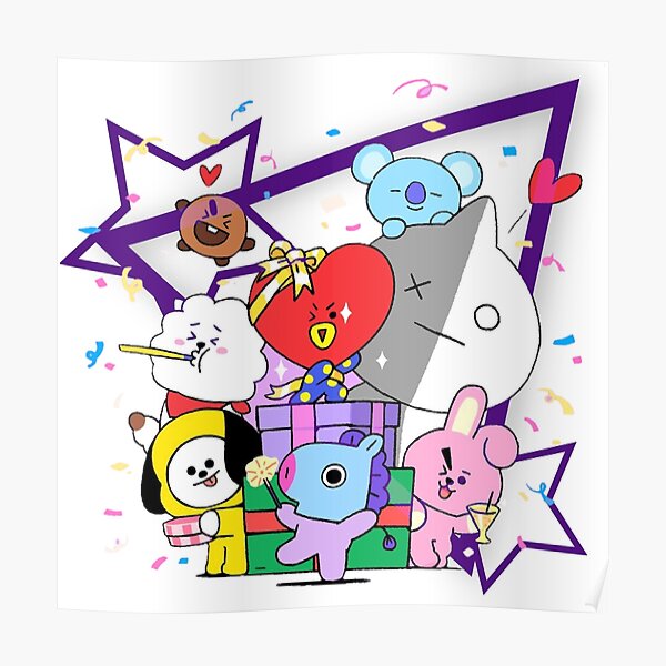 "BT21 " Poster for Sale by kokkystore | Redbubble