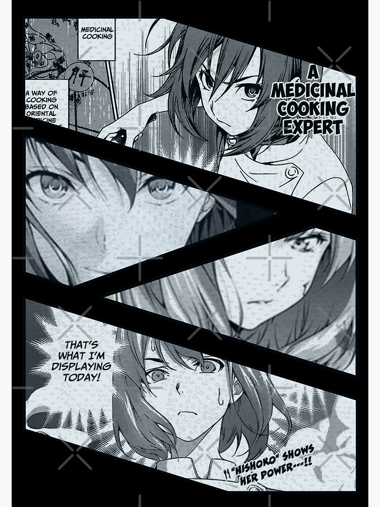 Hisako Arato Food Wars Shokugeki No Soma Manga Panel Design Poster By Animedesignshop Redbubble