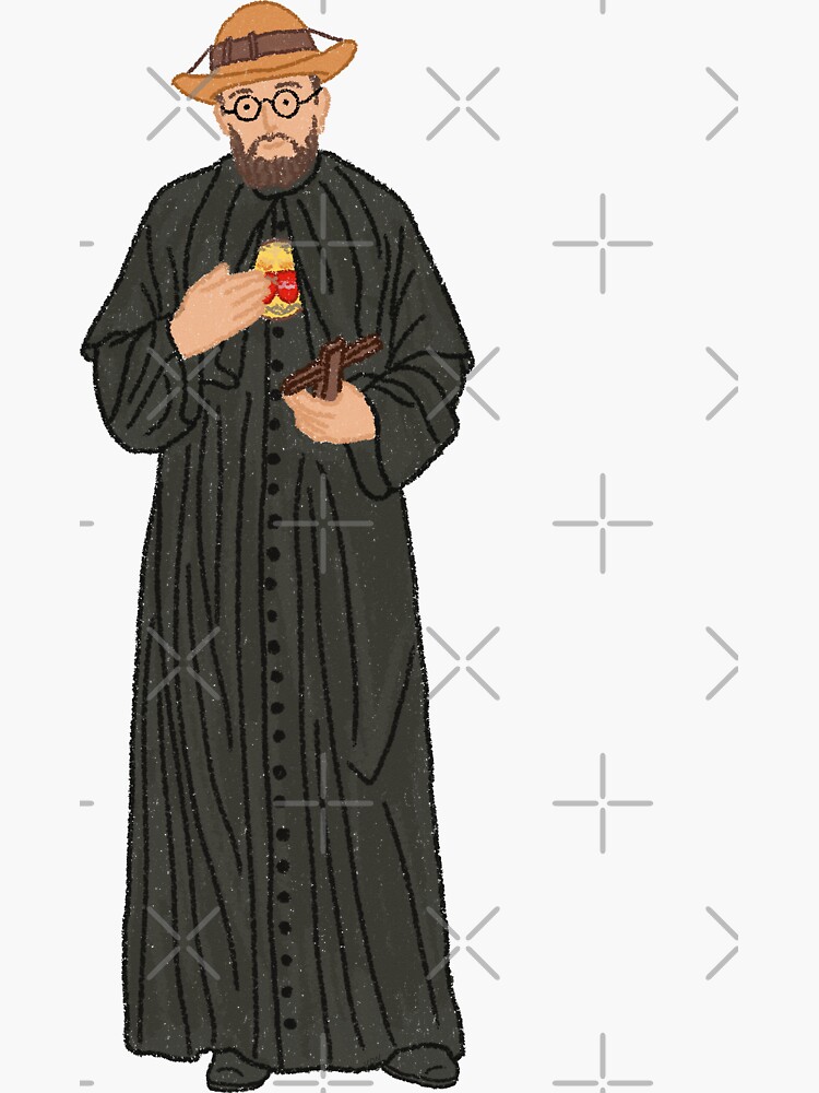 "Saint Damien of Molokai" Sticker for Sale by stickercircle | Redbubble