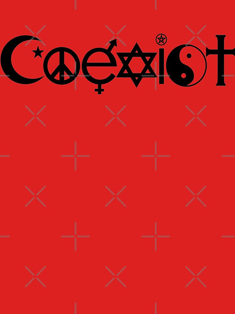 "COEXIST" T-shirt for Sale by Jandsgraphics | Redbubble | coexist t ...
