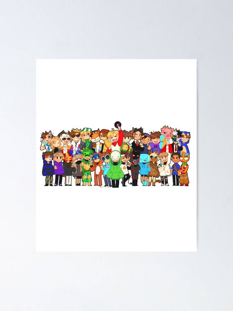 "dream smp all members " Poster for Sale by FreddieMiah | Redbubble