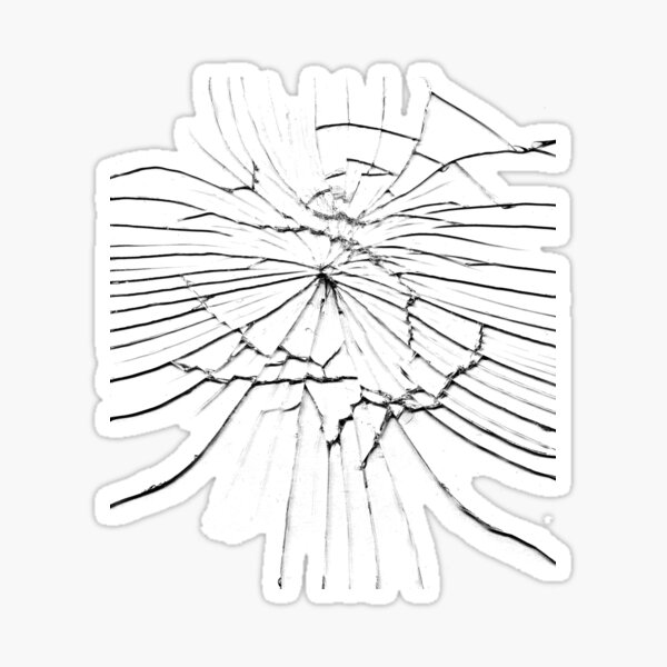 "Shattered glass - cracks and shards" Sticker for Sale by siloto ...
