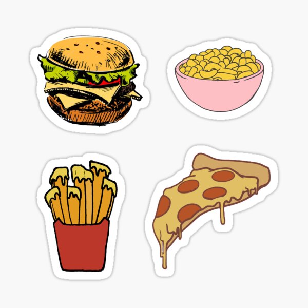 "Fast food pack" Sticker by Yummyyums | Redbubble