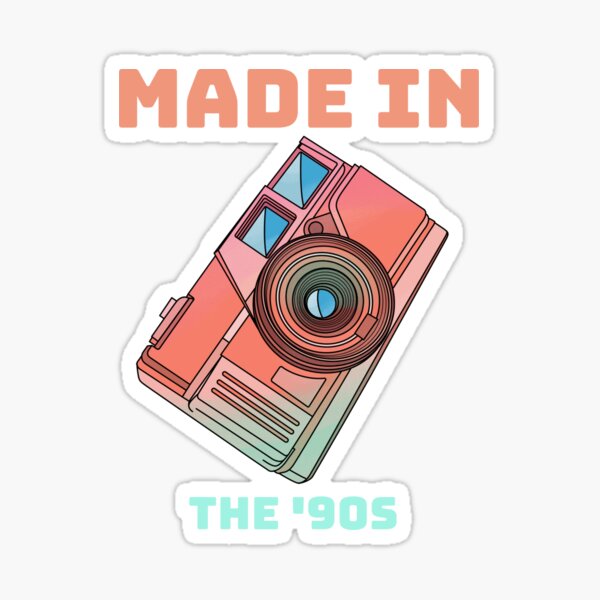 "Made In The '90s" Sticker for Sale by CreativeMinds7 | Redbubble