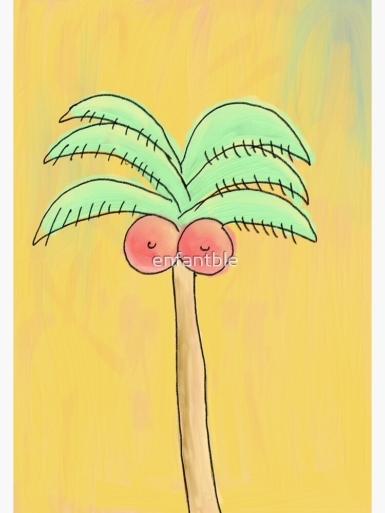 "Booby coconut tree" Sticker by enfantble | Redbubble