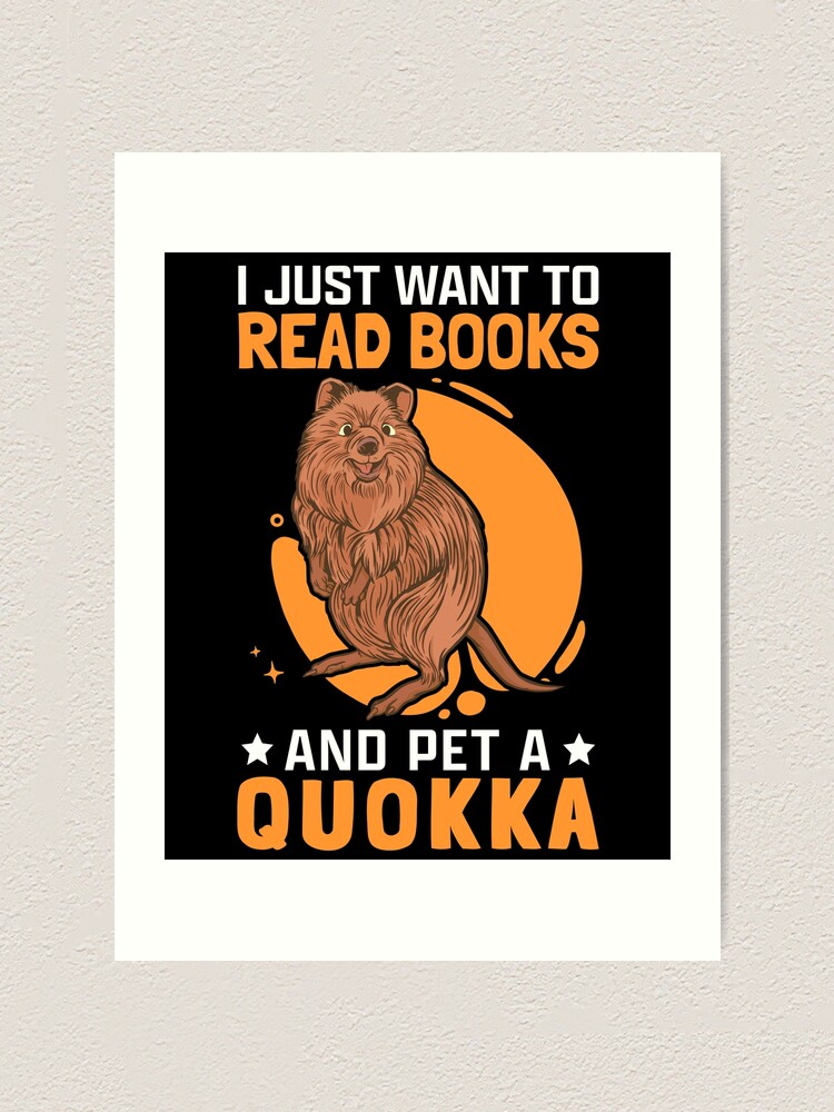 "Quokkas and reading books marsupial quokka" Art Print by madgrfx ...