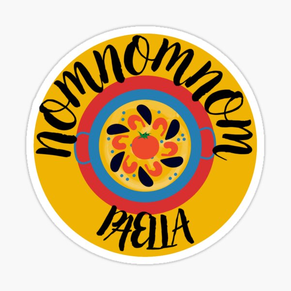 "Nomnomnom Paella" Sticker by CameleonDesign | Redbubble