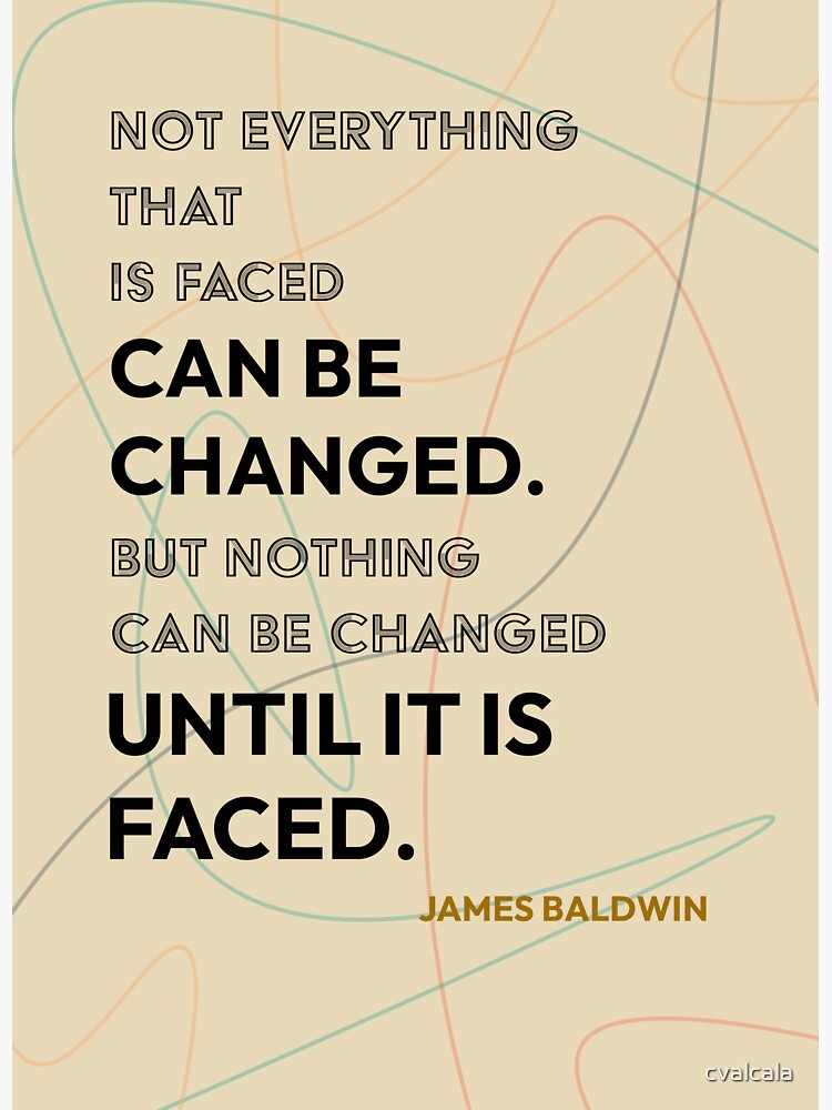 "James Baldwin Quote Poster" Sticker by cvalcala | Redbubble