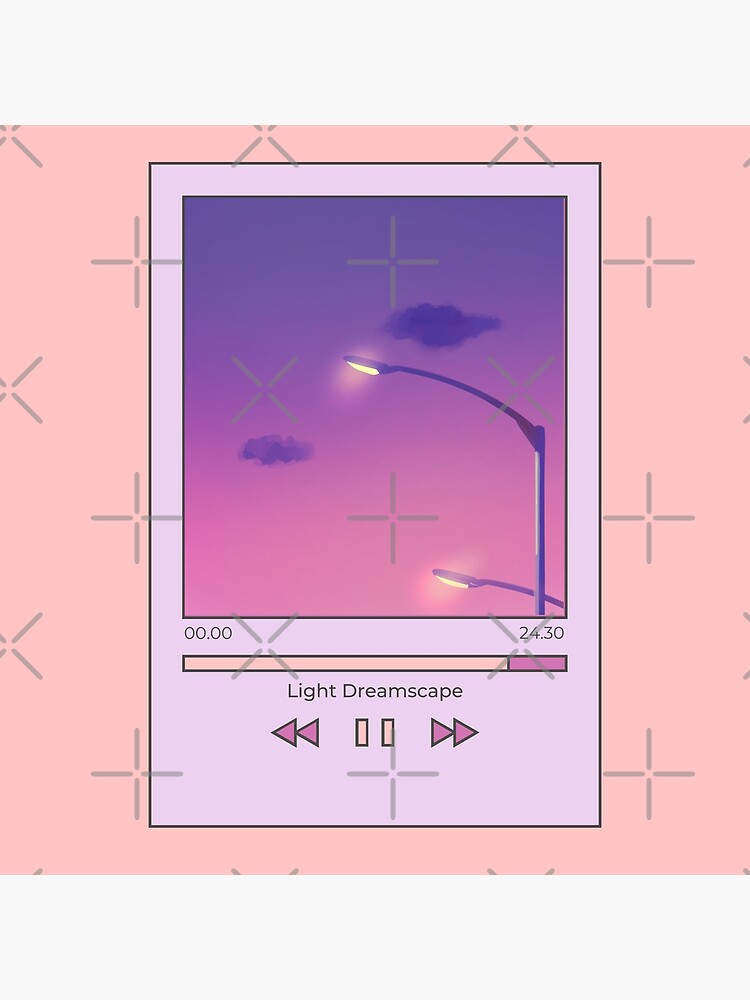 "Anime Style Purple Aesthetic Music Player " Poster for Sale by ...