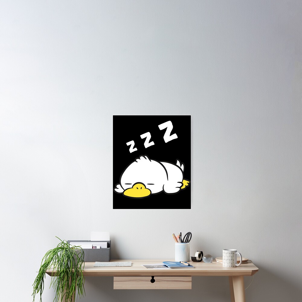 "Duck Sleeping Funny Tired Duck Pajama Love Ducks" Poster for Sale by ...