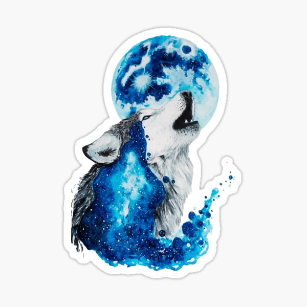 "wolf dog" Sticker by Focusprint | Redbubble