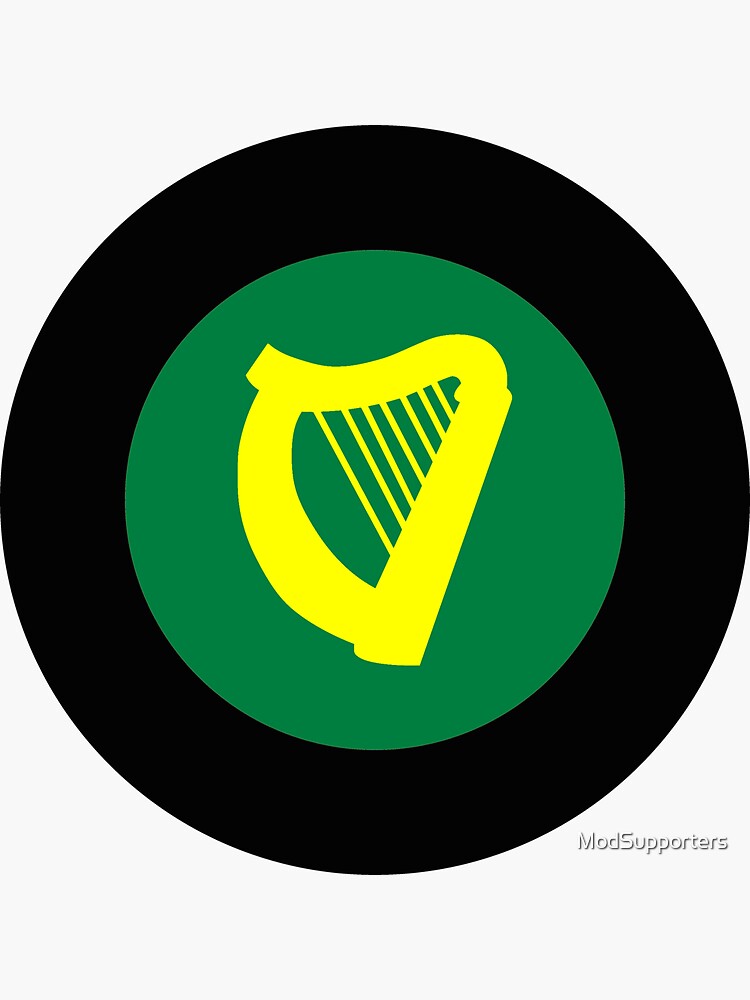 "Hibs Gold Harp Retro Mod Roundel" Sticker for Sale by ModSupporters ...