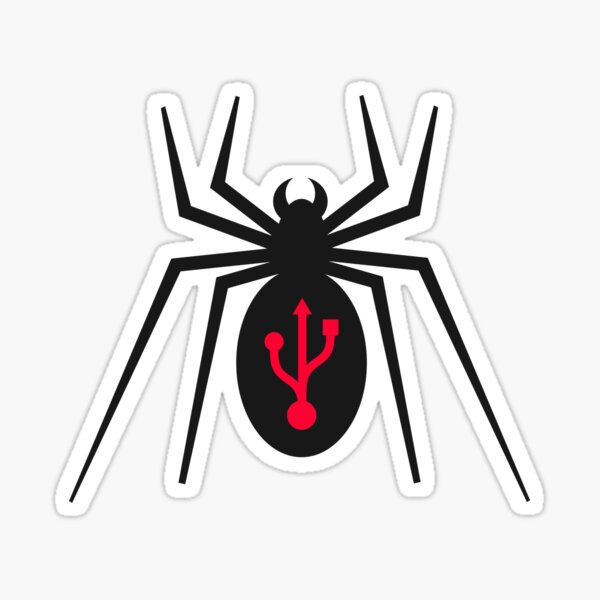 "USB SPIDER" Sticker by yusufstry | Redbubble