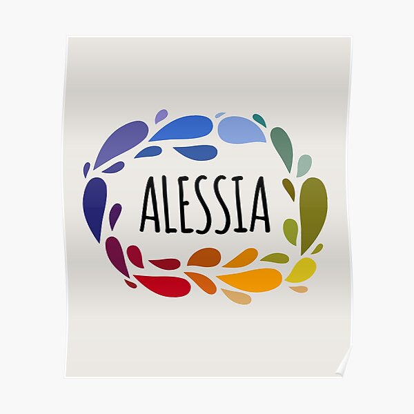"Alessia Name Cute Colorful Gift Named Alessia" Poster for Sale by ...