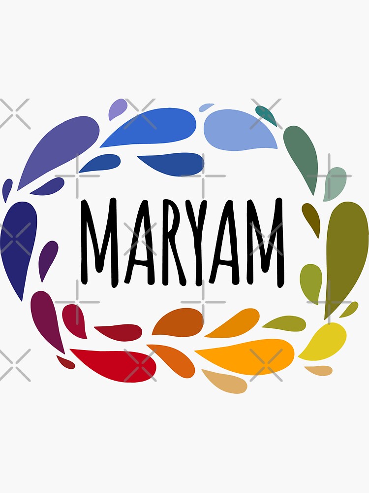 "Maryam Name Cute Colorful Gift Named Maryam" Sticker for Sale by ...