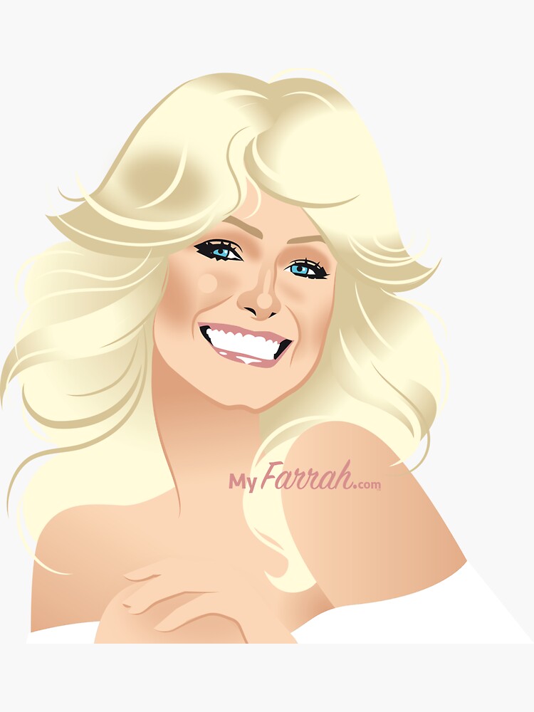 "Farrah Fawcett White Head and Shoulders" Sticker for Sale by ...