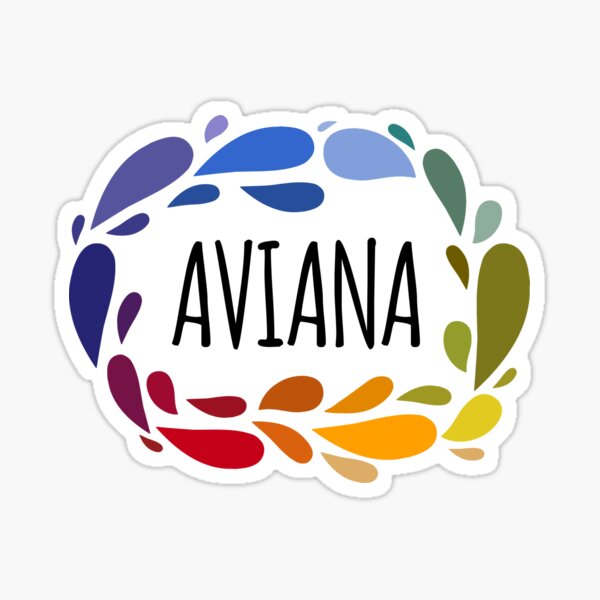 "Aviana Name Cute Colorful Gift Named Aviana" Sticker by kindxinn ...