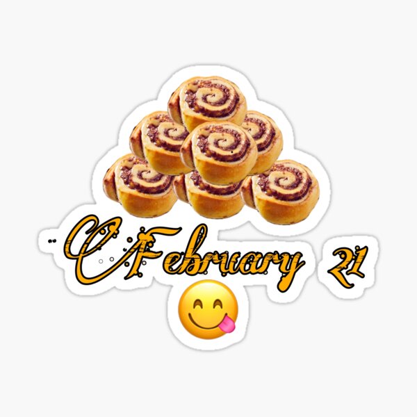 "National sticky bun day" Sticker by ilyasafif | Redbubble