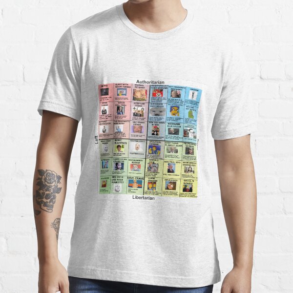 "Political Compass" T-shirt for Sale by SynthCool | Redbubble ...