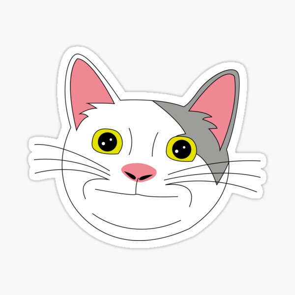 "Polite Cat, Meme cat" Sticker by zaryab213 | Redbubble