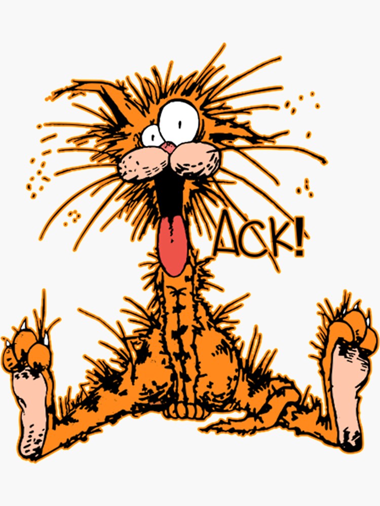 "Bill The Cat Ack! said the cat Classic T-Shirt" Sticker for Sale by ...