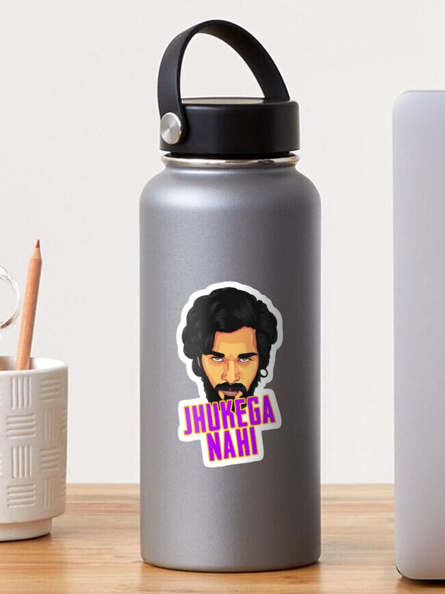 "Allu Arjun Pushpa Jhukega Nahi" Sticker for Sale by U-Shirt | Redbubble