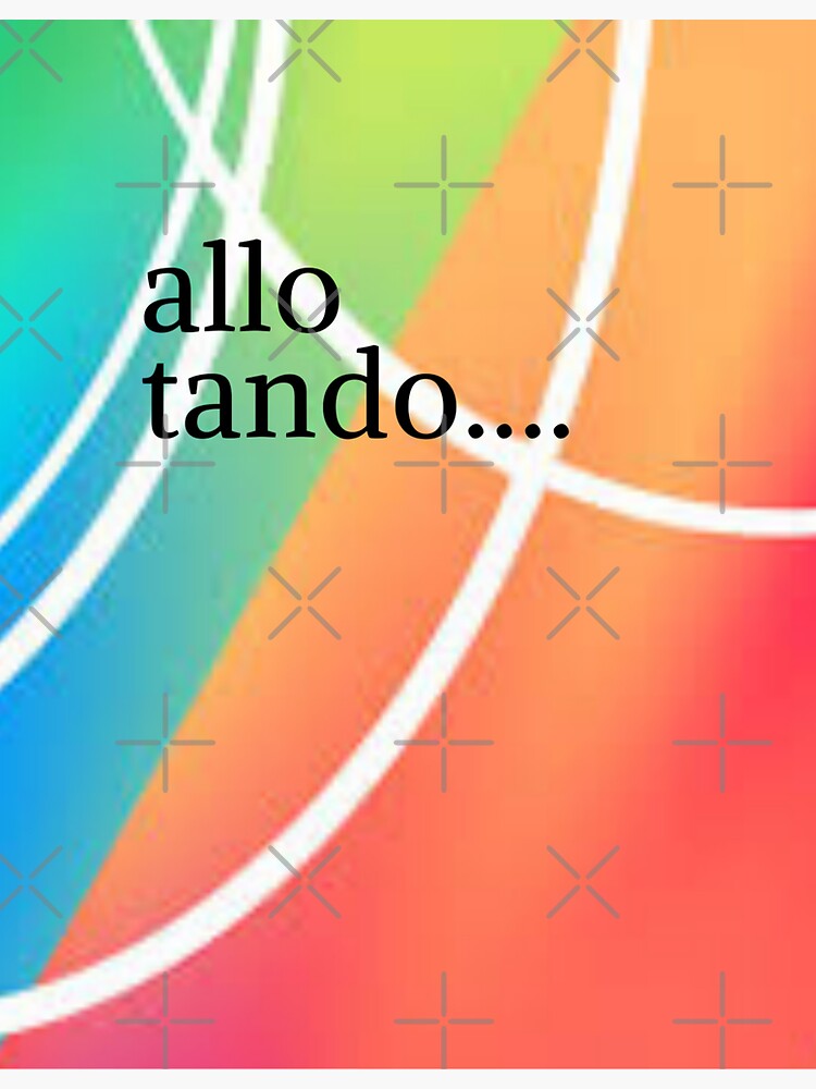"Hello Tando...." Sticker for Sale by yassinewow | Redbubble