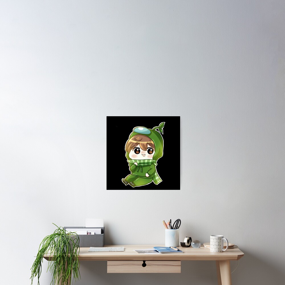 "Sykkuno Chibi Chubby Fanart Among Us" Poster by SimpleAlex | Redbubble