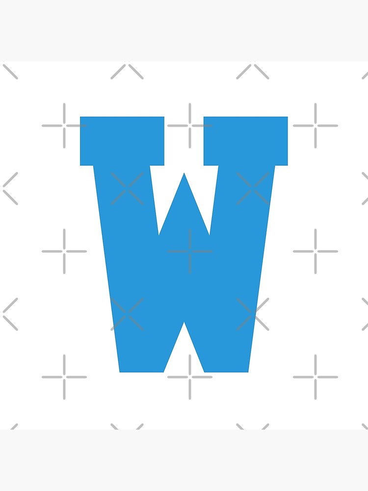 Dark Blue Letter W