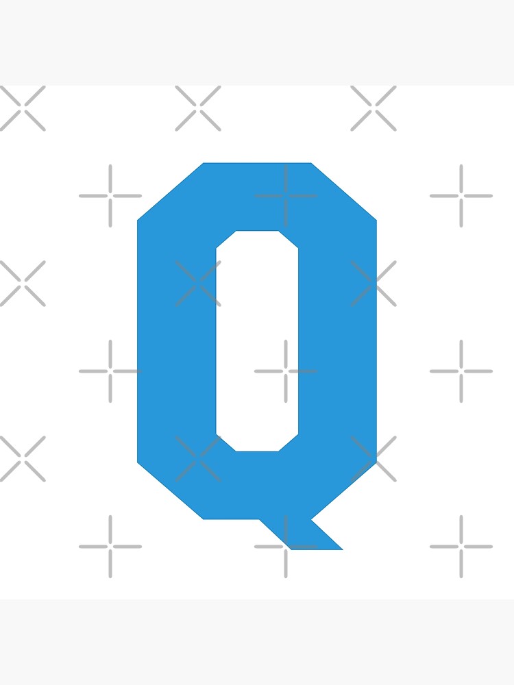 Póster «Alfabeto, Q azul, letra Q deportiva» de TheCultStuff | Redbubble