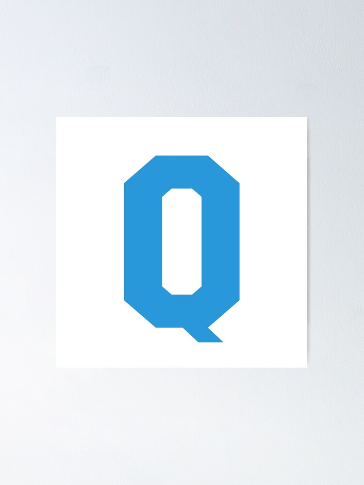 Póster «Alfabeto, Q azul, letra Q deportiva» de TheCultStuff | Redbubble