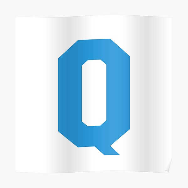 Póster «Alfabeto, Q azul, letra Q deportiva» de TheCultStuff | Redbubble
