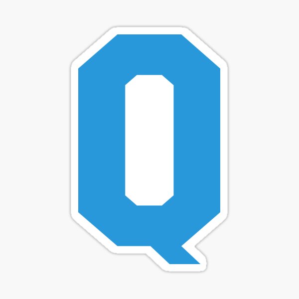 "Alphabet, Blue Q, Sports letter Q" Sticker for Sale by TheCultStuff ...