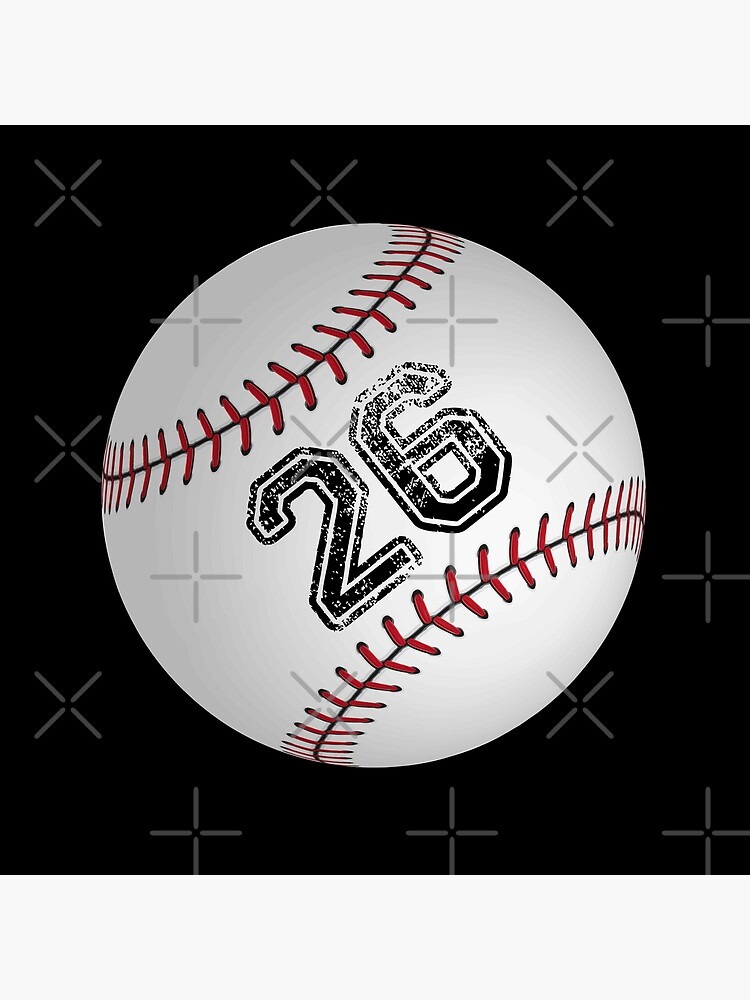 "Baseball ball number 26, twenty six" Poster for Sale by TheCultStuff ...