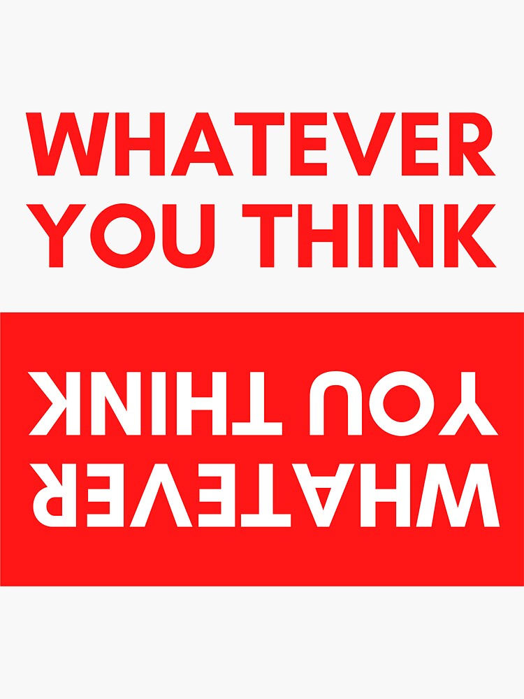 "Whatever You Think Think The Opposite Typography Poster, Modern ...